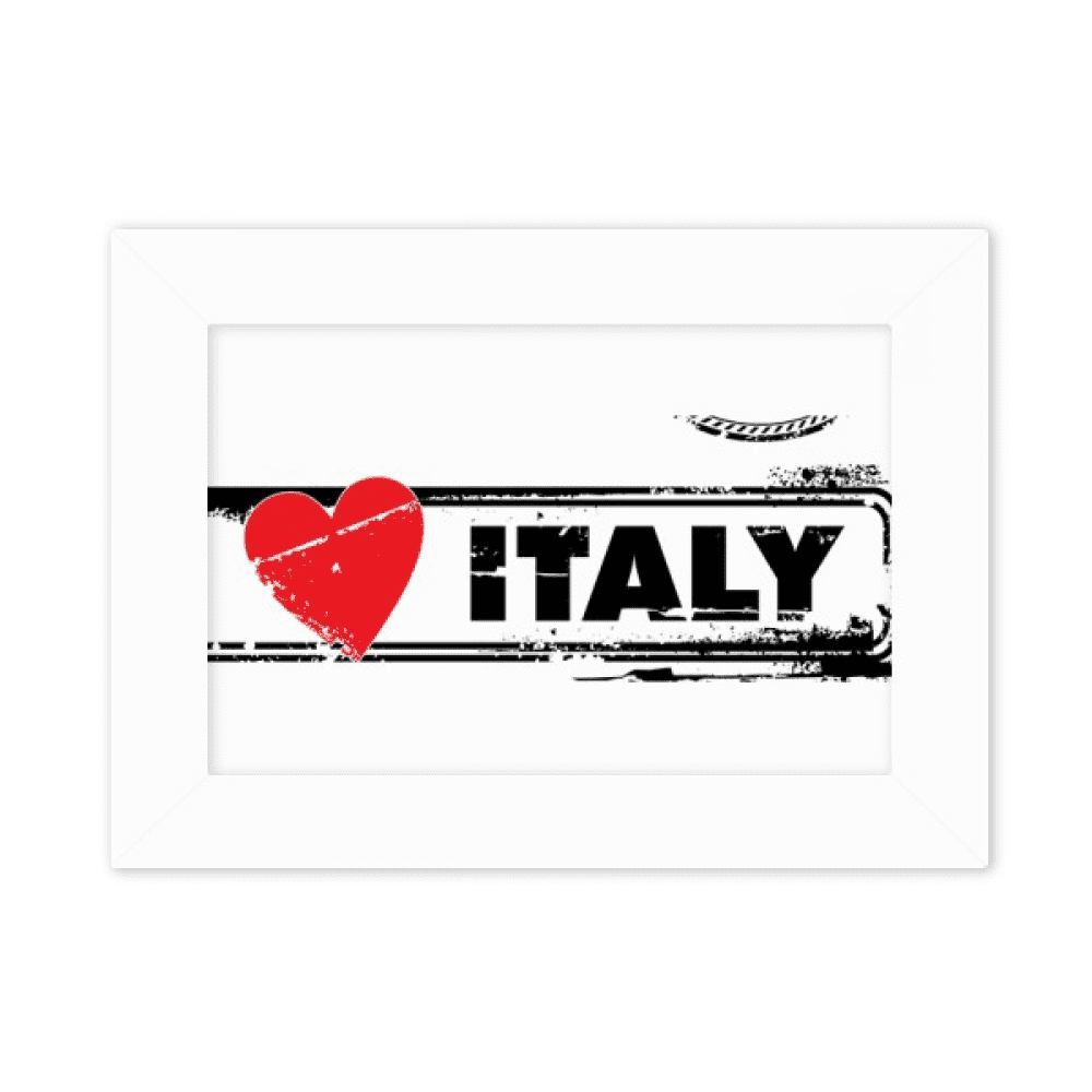 I Love Italy Word Love Heart Illustration Photo Mount Frame Picture Art ...