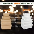 50 Pack 54 oz Disposable Take Out Containers Microwaveable Kraft Paper ...