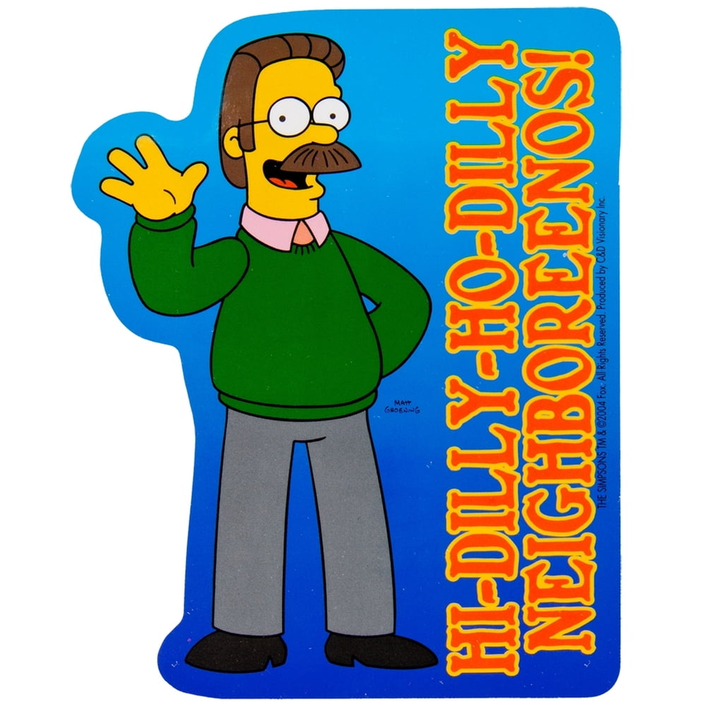 Simpsons - Ned Flanders Decal - Walmart.com