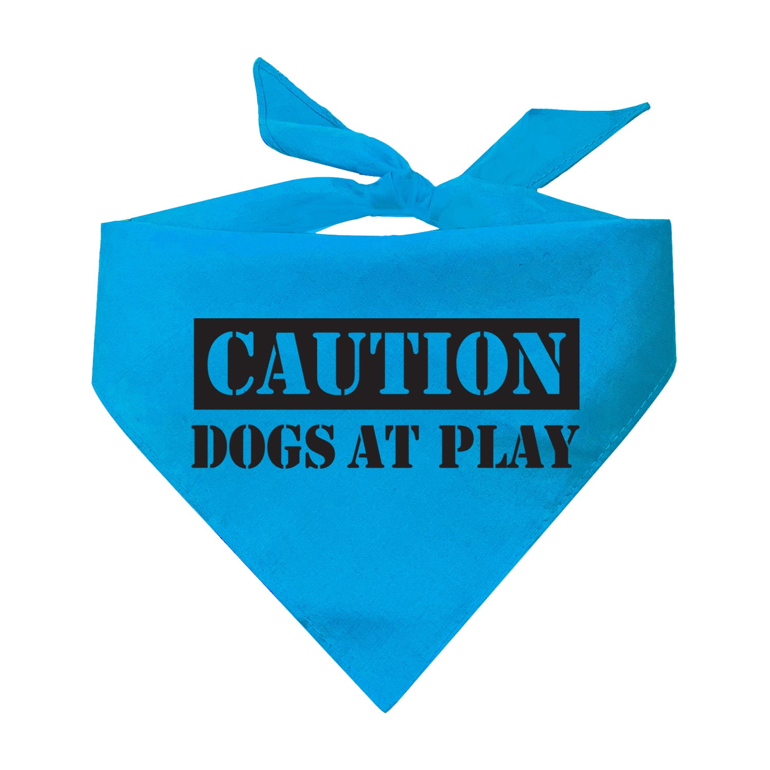Caution Dogs At Play Triangle Dog Bandana (Assorted Colors) - Walmart.com