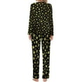 Black Gold Star Pajamas Bright Shiny Print 2 Pieces Leisure Pajama Sets ...