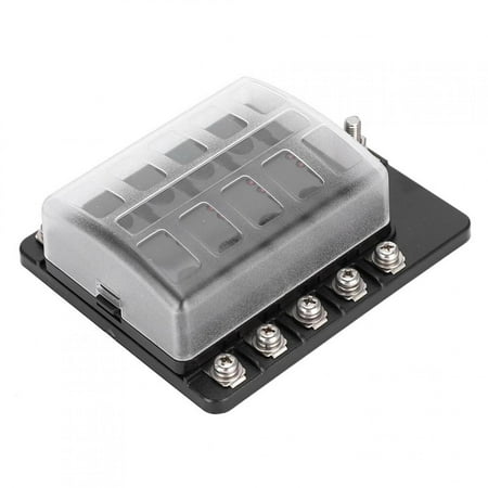 Loewten Fuse Box,Fuse Holder,24pcs Blade Fuse 1 In 10 Out With LED ...
