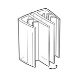 Plastic Hinged Plexiglass Connectors for Acrylic Sheets, Sneeze Guards ...