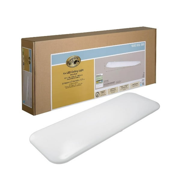 Hampton Bay 49" x 18" LED Flush Mount Smooth Acrylic Lens Kitchen ...