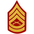 United States Marine Corps (USMC) Chevron Gold on Red GYSGT Gunnery ...
