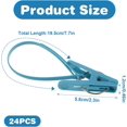 24 Pack Plastic Clothes Pins with Rope, Mini Clothesline Clips ...