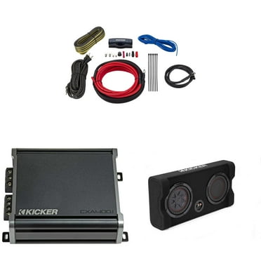 Kicker Audio Powered 12" Subwoofer Amp Kicker Box Combo Kit with Down ...