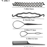 Pack of 14 Topsy Tail Hair Tools Magic Topsy Tail Loops Ponytail Loop ...