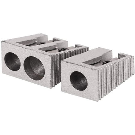 2 Pack Metal Mini Pencil Sharpeners Manual Twin Metal Dual Sharpening ...