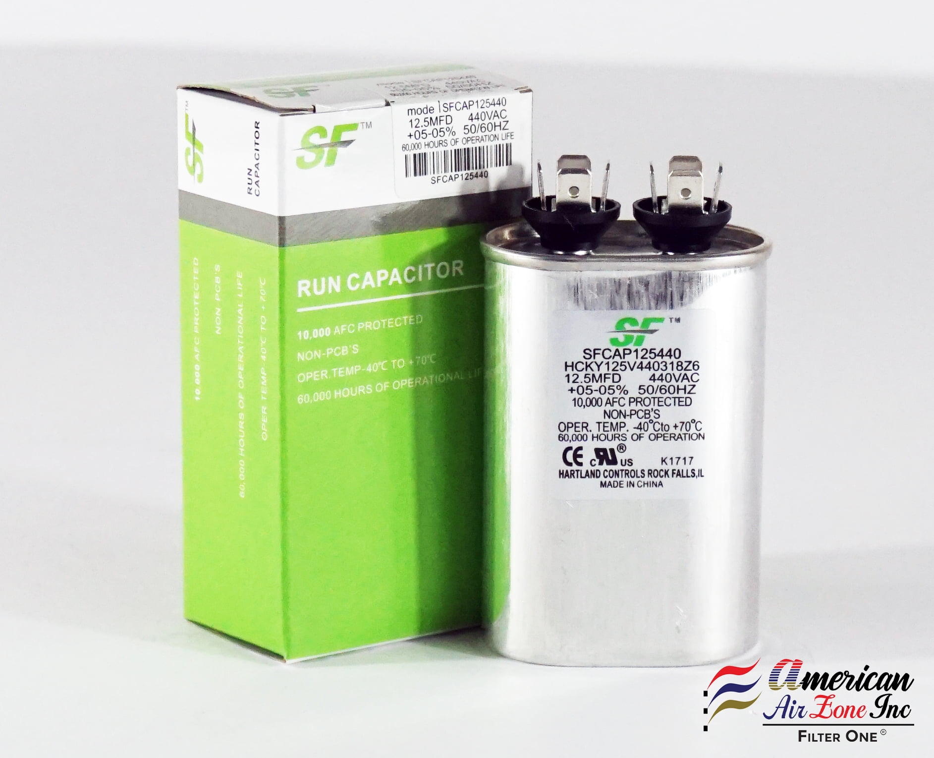 TRANE SF Run Capacitor - 12.5 MFD (MicroFarad) 370/440 Volts - (2 Pack ...