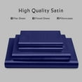 Seasonwood Satin Sheets Soft 1800 Microfiber Sheet Set Navy Blue 4
