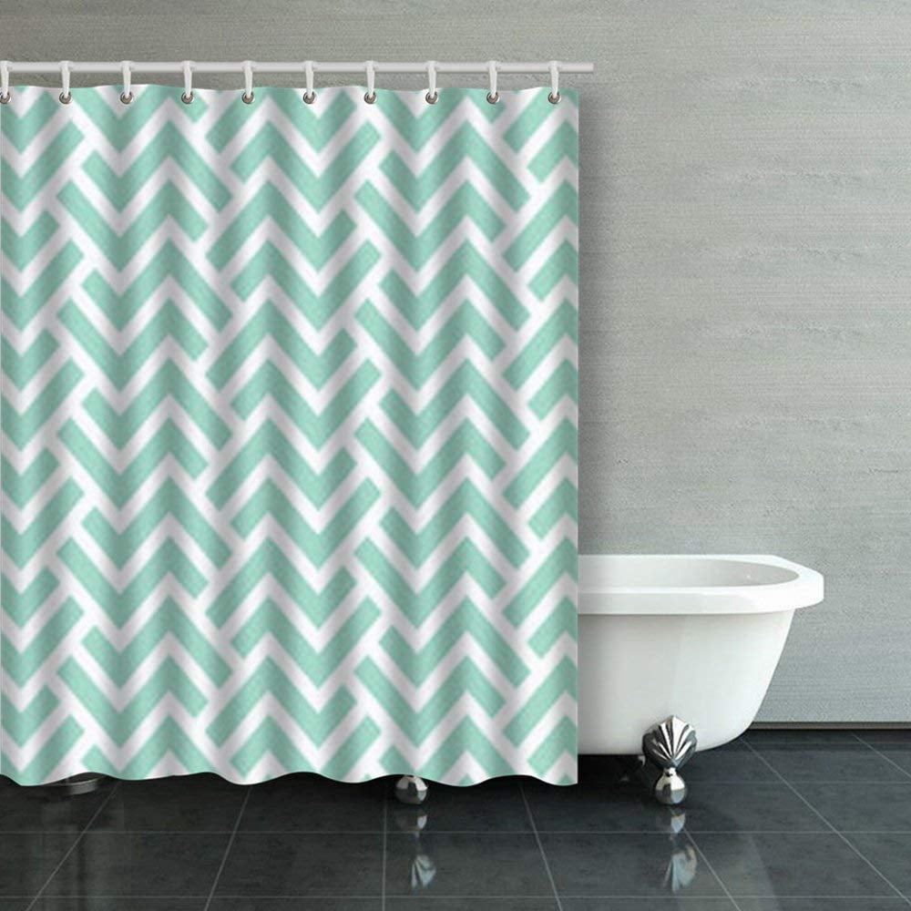 WOPOP Geometric Pattern Stripes Seamless Texture Shower Curtains ...