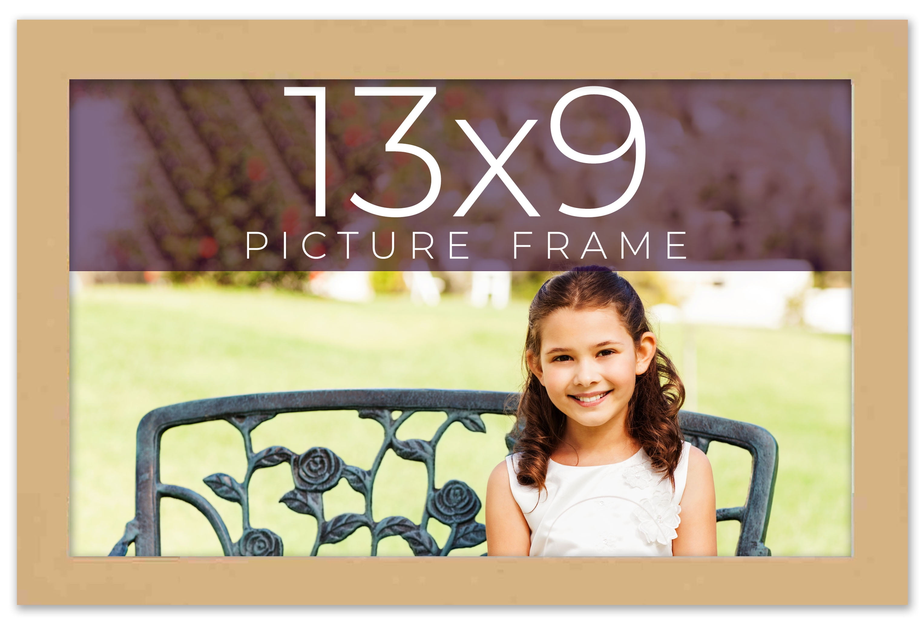 13x9 Shadow Box Frame Brown | 0.875 inches Deep Real Wood Contemporary ...