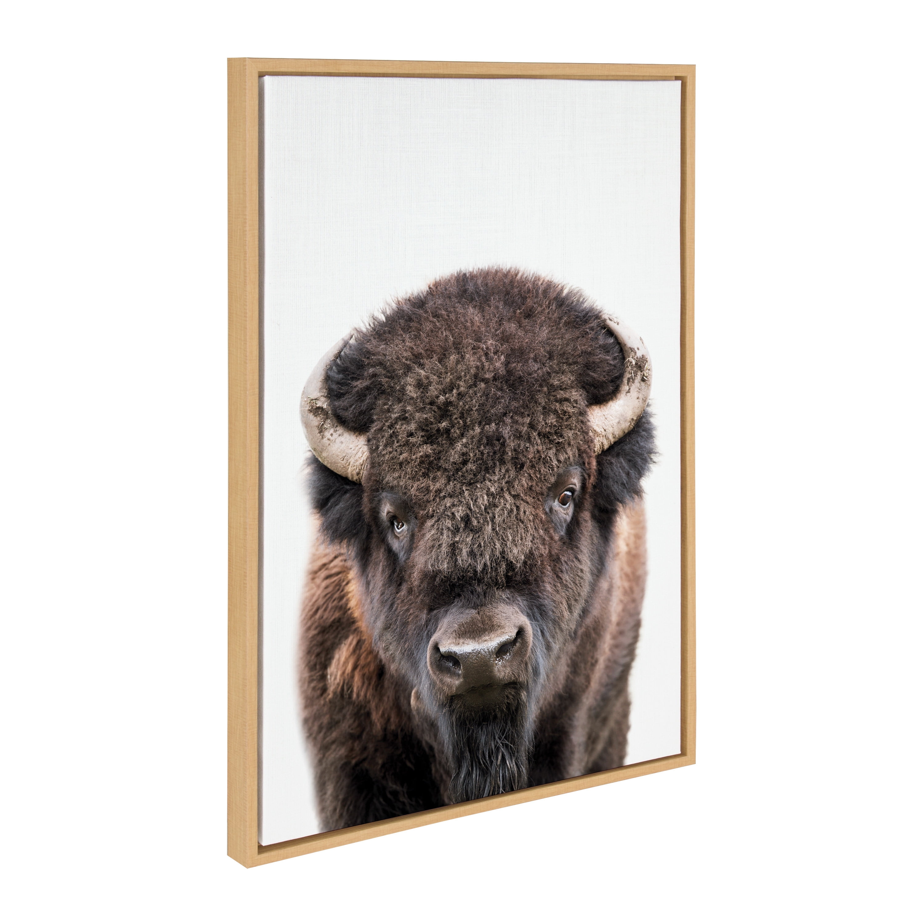 Kate and Laurel Sylvie Bison Portrait Framed Canvas Wall Art by Amy ...