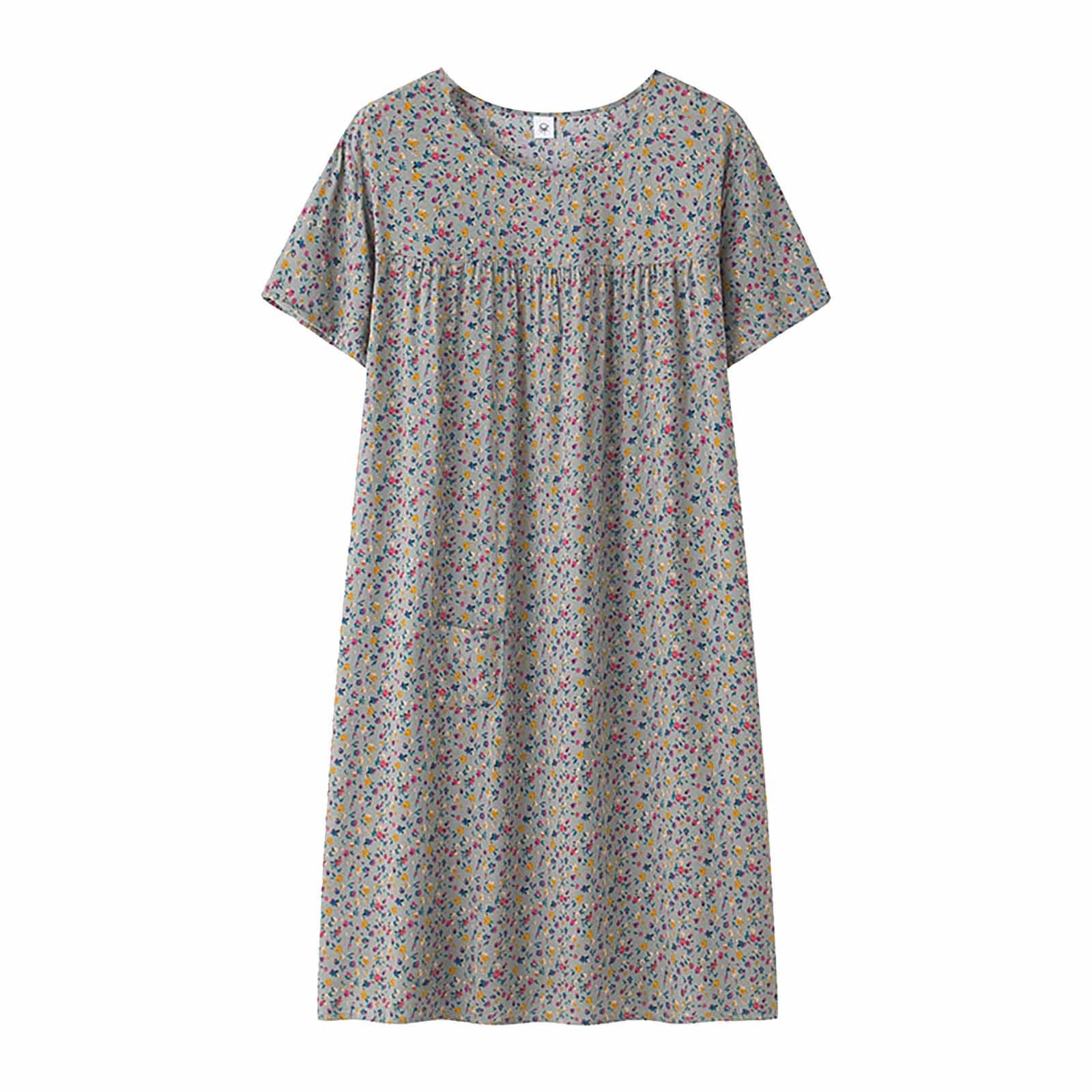 Click here for Shixiaoo Summer Silk Short Sleeved Sleep Dress For... prices