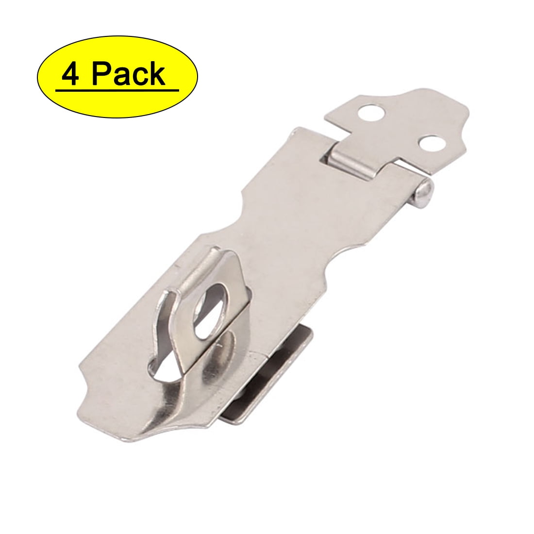Uxcell Stainless Steel Security Padlock Latch Door Hasp Staple Silver ...