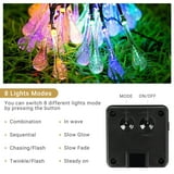 Water Drop Solar String Lights Outdoor 16 Ft 50 LED, 8 Modes Solar ...