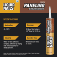 LIQUID NAILS Paneling and Molding Adhesive - Single Pack — Construction ...