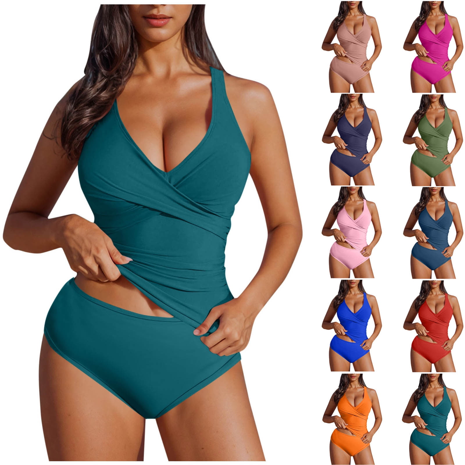 Click here for Eiyaclvo Womens Tankini Swimsuits Tummy Control Tw... prices
