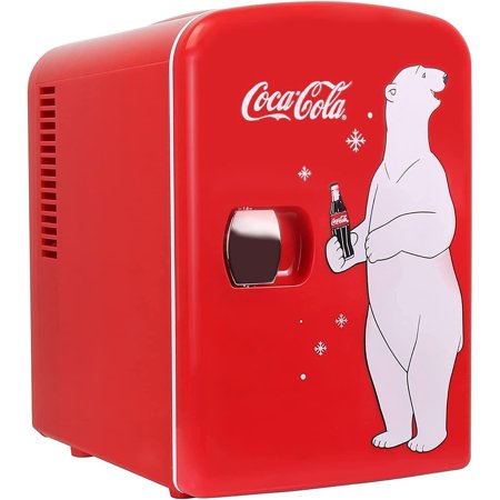 Coca-Cola Mini Fridge/Cooler and Warmer, 4 Liter/6 Can Capacity ...