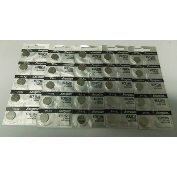 Energizer CR1216 3V Lithium Coin Battery - 25 Pack + FREE SHIPPING ...