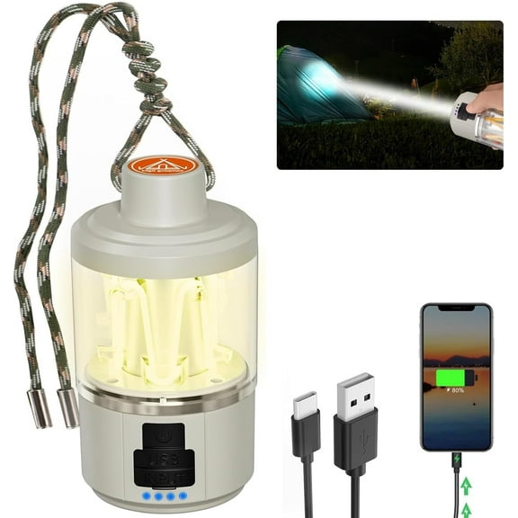ASIASN-Rechargeable LED Camping Lantern 1000LM, Portable Tent Lights ...