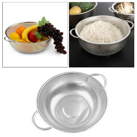 Stainless Rice Washing Bowl Colanders Strainer Stainless Perforated 8 ...
