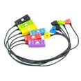 Dtap Spliter Cord with Color Coded Power Branch Male to 4 Port Female D ...