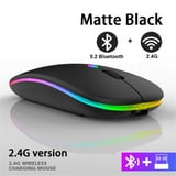 2.4g Wireless Mouse Bluetooth-compatible Rgb Rechargeable Mute Led ...