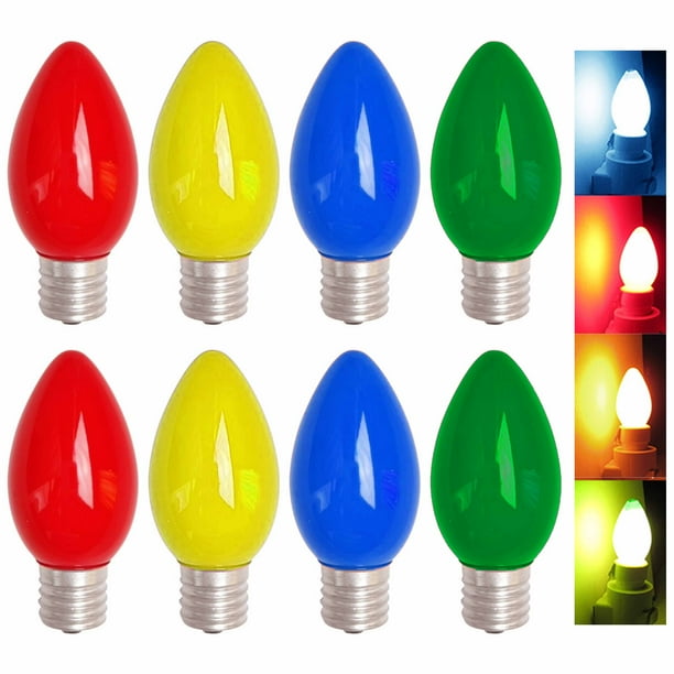 8 Color Night Light Bulbs 5w 120V Red Blue Green Yellow Lighting ...