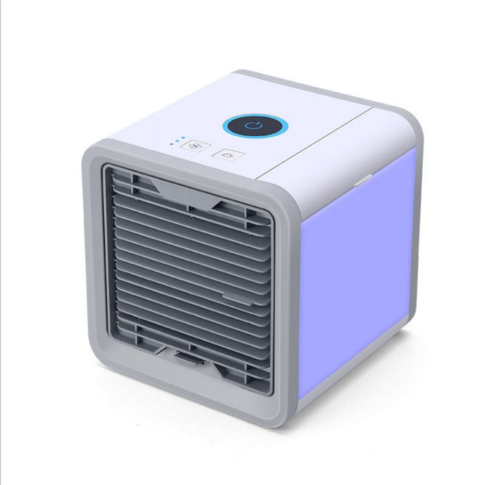 Mini aire acondicionado portátil recargable por USB - LED de 7 colores ...