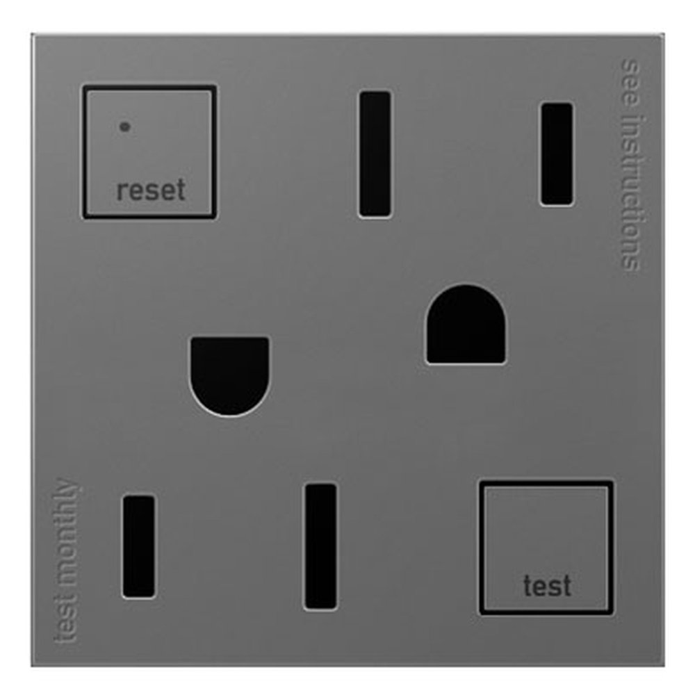 Legrand adorne 15A Tamper-Resistant GFCI Outlet in Magnesium Finish ...