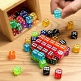 ZHUYING 100 Pieces 6 Sided Dice, 14mm Acrylic Colored Dice for ...