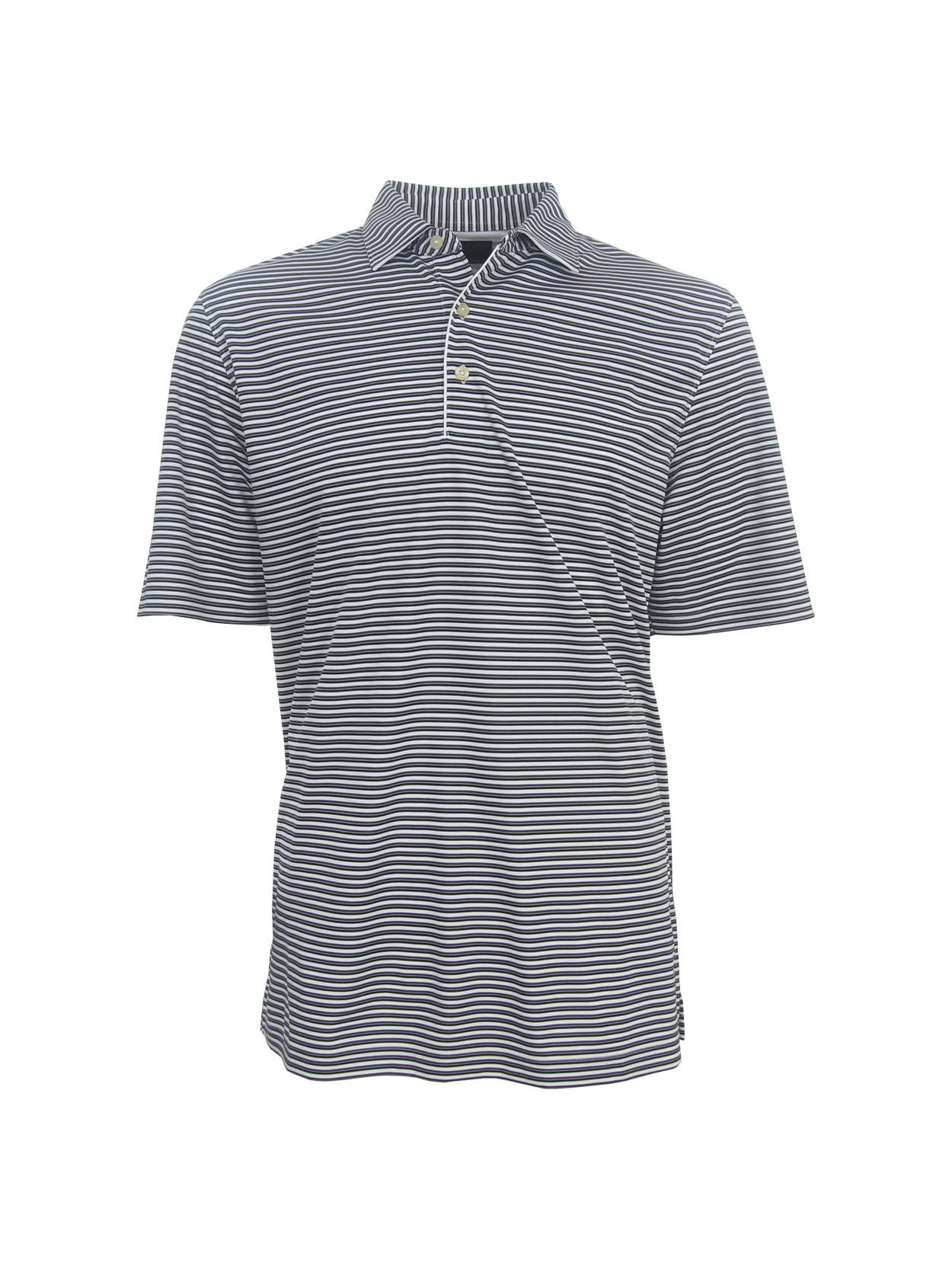Greg Norman Men's Tech Performance Striped Polo Golf Shirt, X-Large ...