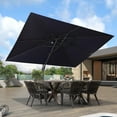 PURPLE LEAF Outdoor Cantilever Umbrellas 9' X 12' Rectangle Large Patio ...