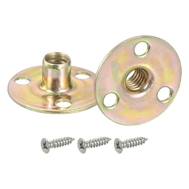 10Pcs Furniture Carbon Steel Nickel-Plated Post Sleeve Nut Reversed ...