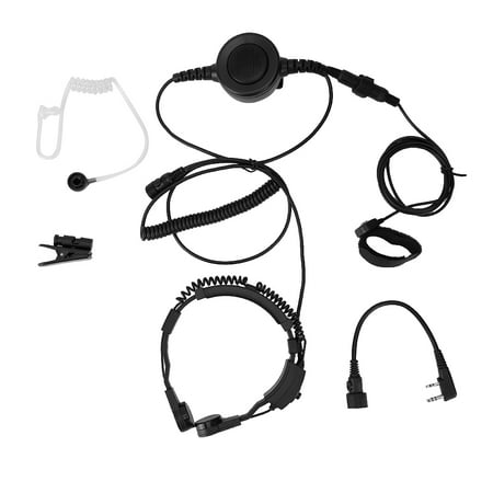 Military Grade Throat Microphone Noise Reduction Headset Headphone ...