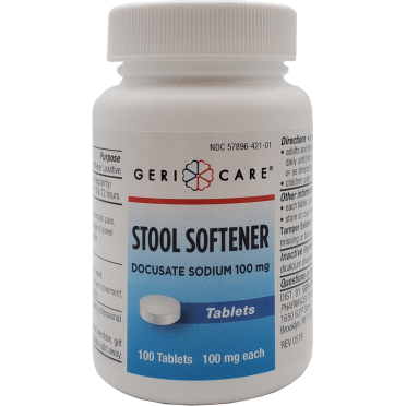 3 Pack Major Dok 100 Mg Docusate Sodium Crushable, 100 Tablets each ...