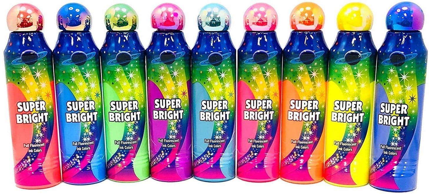 Super Bright Fluorescent 3oz Bingo Daubers- Set of 9 Daubers- Mixed ...