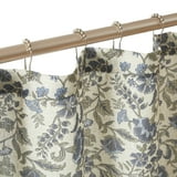 Lush Decor Lillian Block Print Linen Textured Shower Curtain Single 72 ...