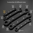 Double Box End Reversible Ratcheting Wrench 12-Point Socket Spanner 6 ...