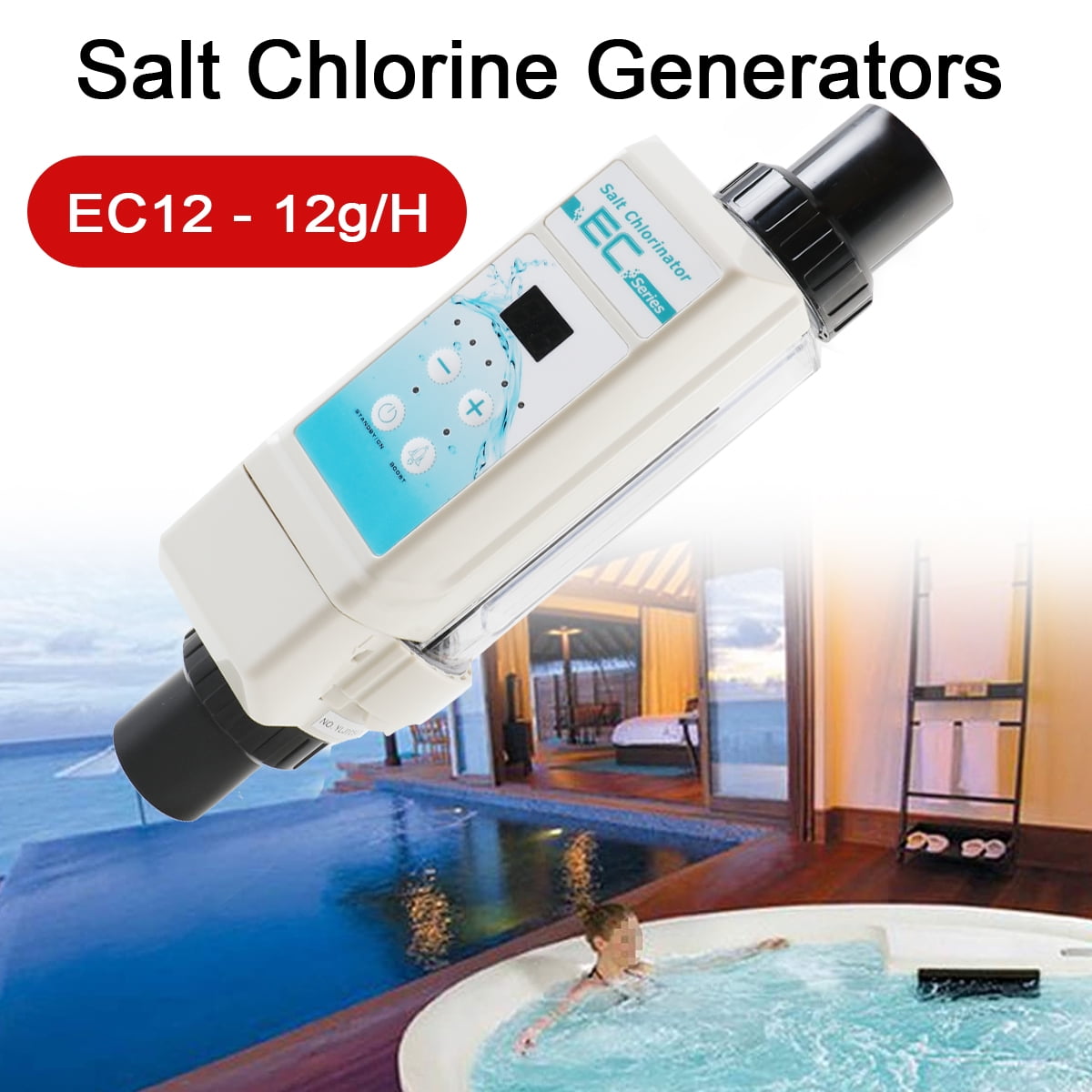 YILIKISS Salt Chlorinator, Water Treatment Equipment, EC12 12g/H Salt ...
