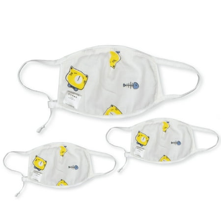 KaWaii Baby Waterproof Kids Cloth Mask, 3-Layer 100% Cotton, Reusable ...