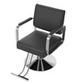 360° Rotatable Hydraulic Salon Chair, Height Adjustable PU Leather ...