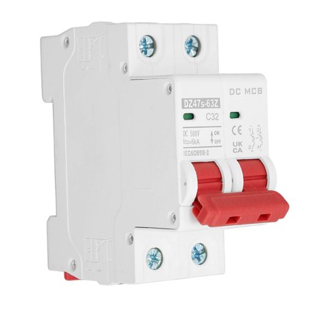 Mini Circuit Breaker, Stable 2P Small Circuit Breaker DC500V Magnetic System Simple To Install ...