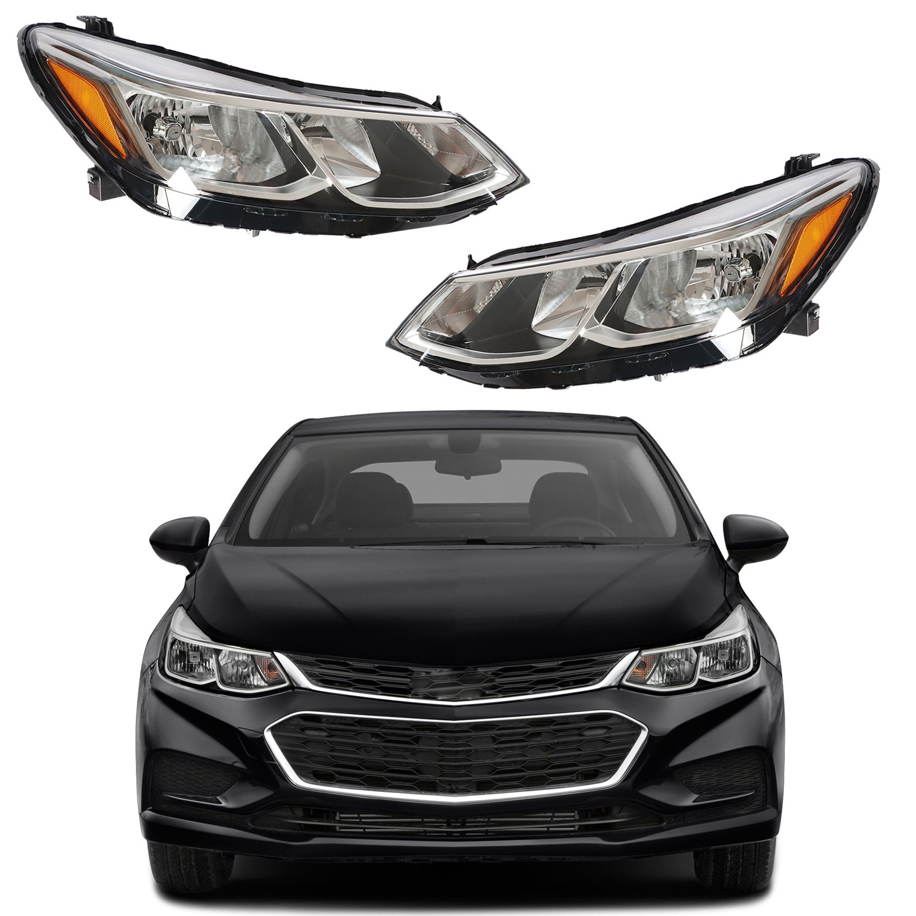 Genrics 1 Pair Headlights Assembly without LED D.R.L Replacement for ...