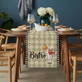 Bistro Cooker Table Runner, Kitchen Tomato Plaid Black Border Cotton ...