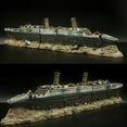 Aquarium Sunken Ship Decorations Large Resin Shipwreck 15in Fish for ...