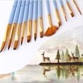 Pack of 12 Nylon Brush Set Multifunctional Artist Paintbrushes Oil ...