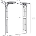 82'' Decorative Metal Garden Trellis Arch with Durable Steel Tubing ...
